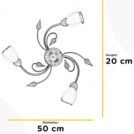 ONLI - Stropní svítidlo LILIANA 3xE14/6W/230V