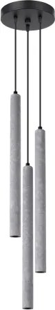 Závěsné svítidlo SOLLUX PASTELO 3P betonové G9 3x8W bez žárovky SL.1273
