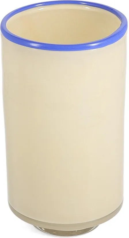 Krémová skleněná váza (výška 21,5 cm) Milo – ONA