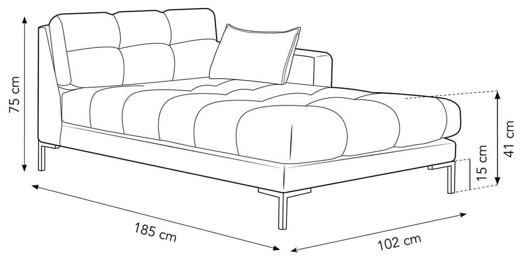 MUZZA Lenoška mamaia pravá 185 cm samet modrá