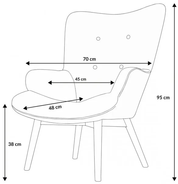 Křeslo MOSS sametové žluté SS22 925829