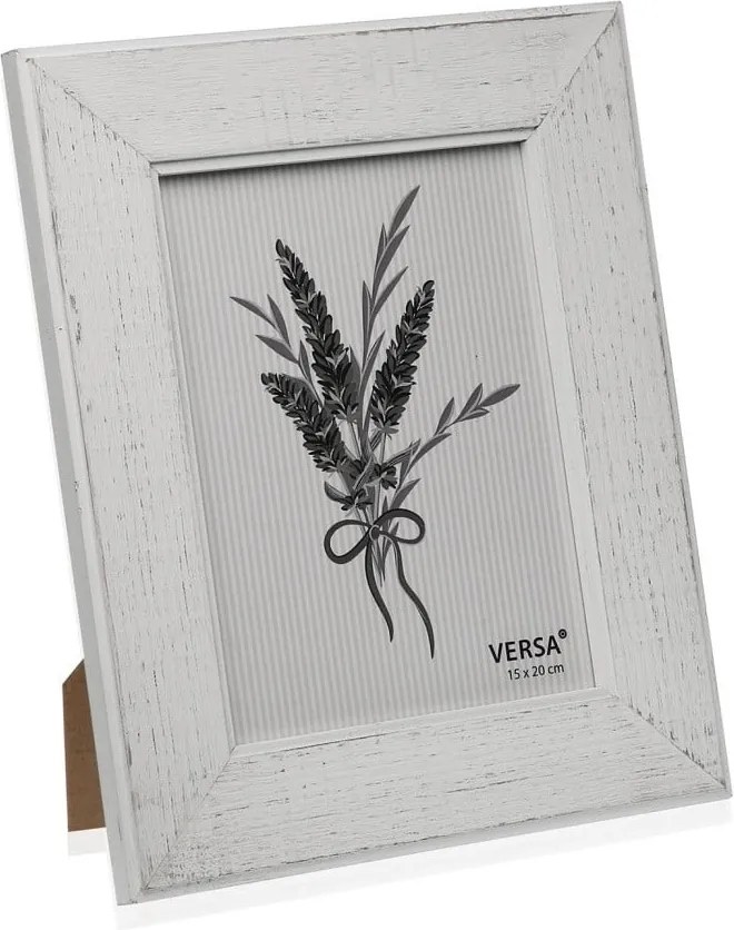 Dřevěný rámeček na fotografii Versa Madera Blanco, 15 x 20 cm