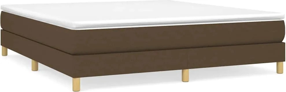 Rám postele s boxspringem tmavě hnědý 160 x 200 cm textil 3120625