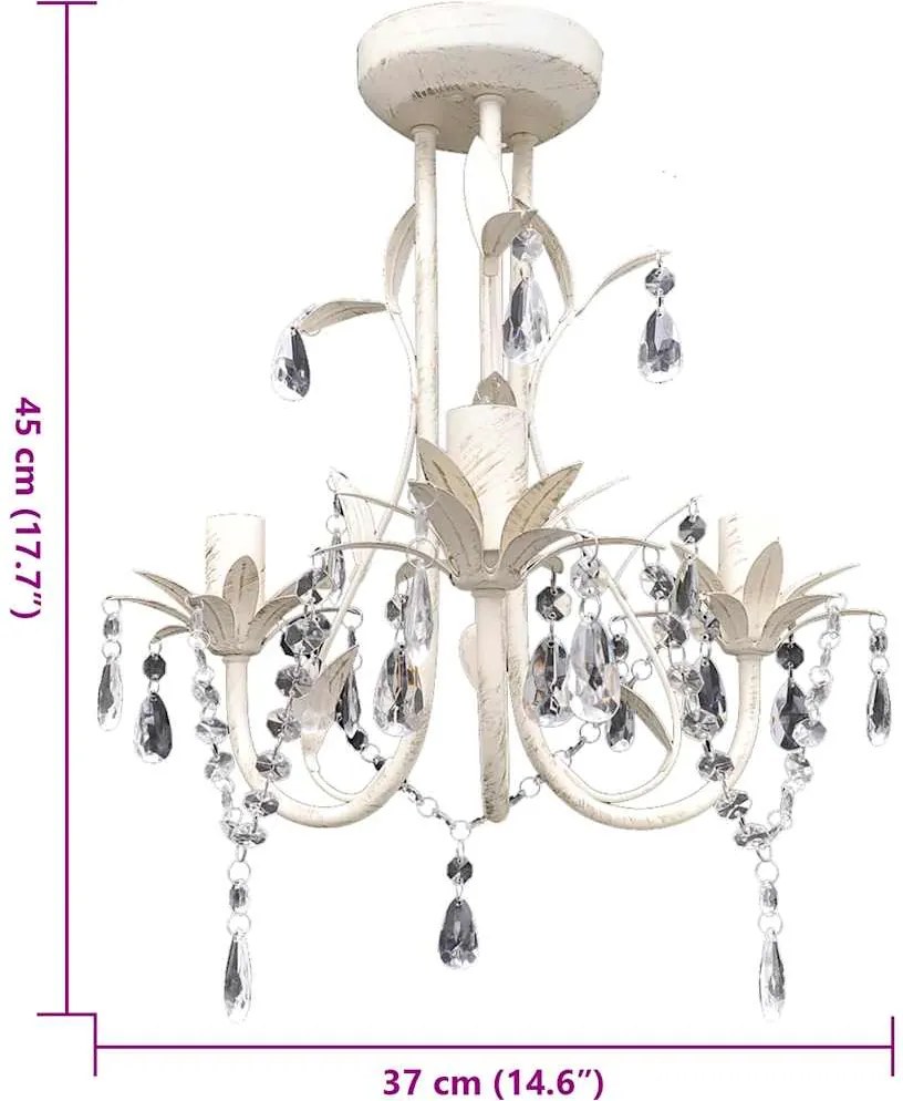 Elegantní, křišťálový lustr bílý 240686
