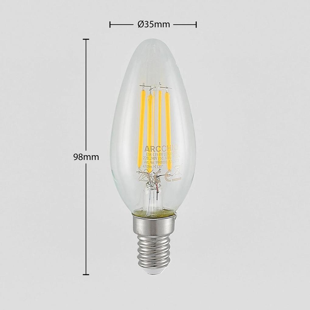 LED žárovka E14 Filament 4W 2.700K 3 st. stmívač