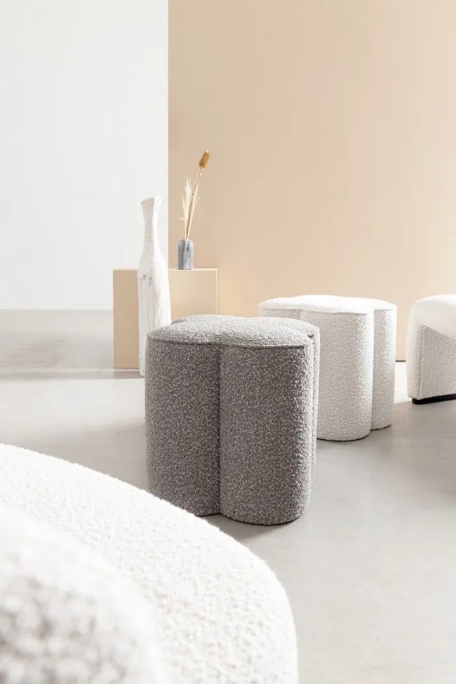 BIZZOTTO Bílý pouf COINTA 0748338