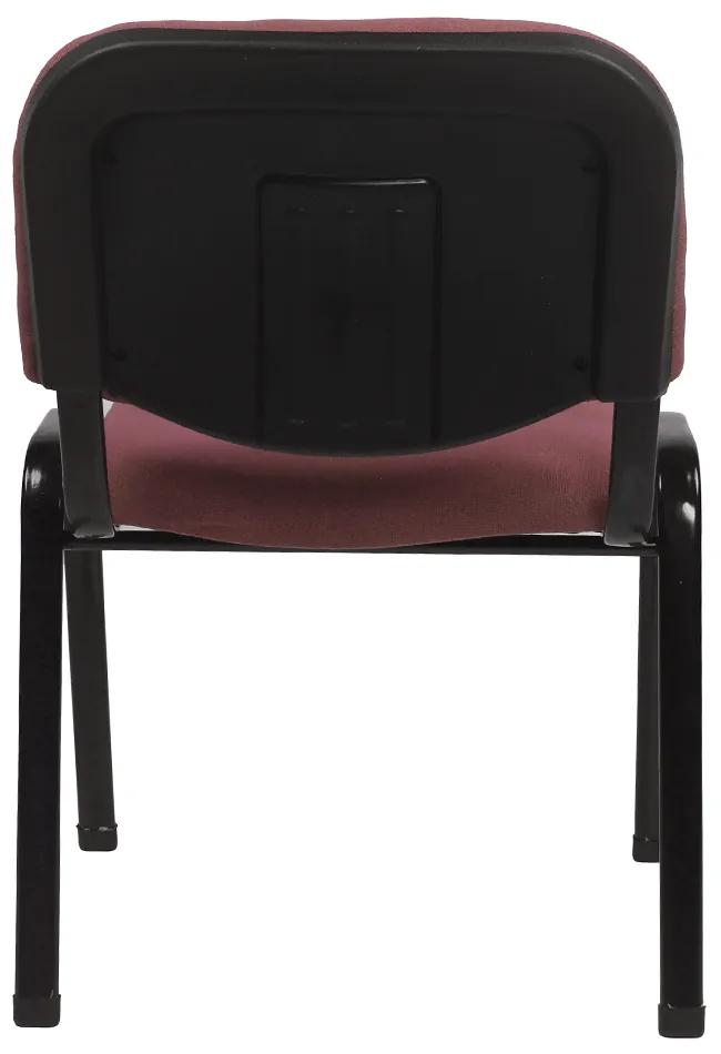 Kancelářská konferenční židle ISO 2 NEW látka červeno-hnědá, kov černý lak