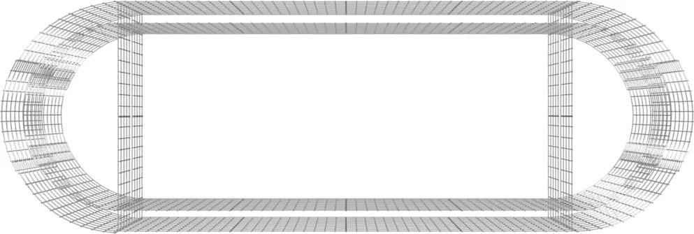 Gabionový vyvýšený záhon pozinkované železo 300 x 100 x 100 cm 152046