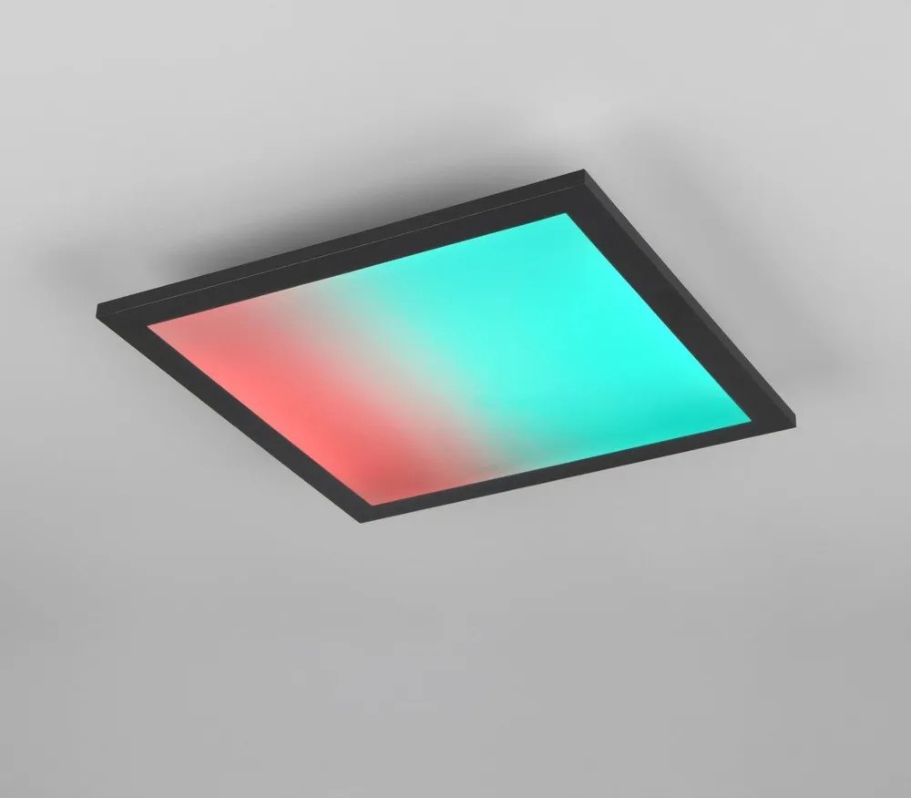Černé LED stropní svítidlo 29.5x29.5 cm Beta – Reality