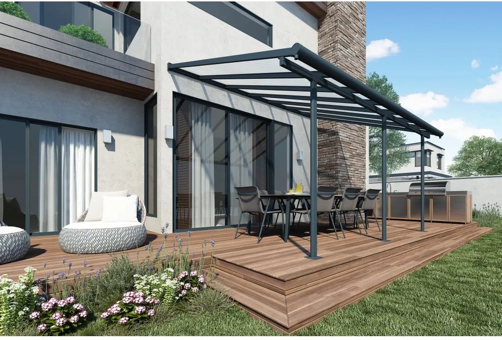 Palram Sierra 5400 šedá 3 x 5,46 - hliníková (montovaná) pergola