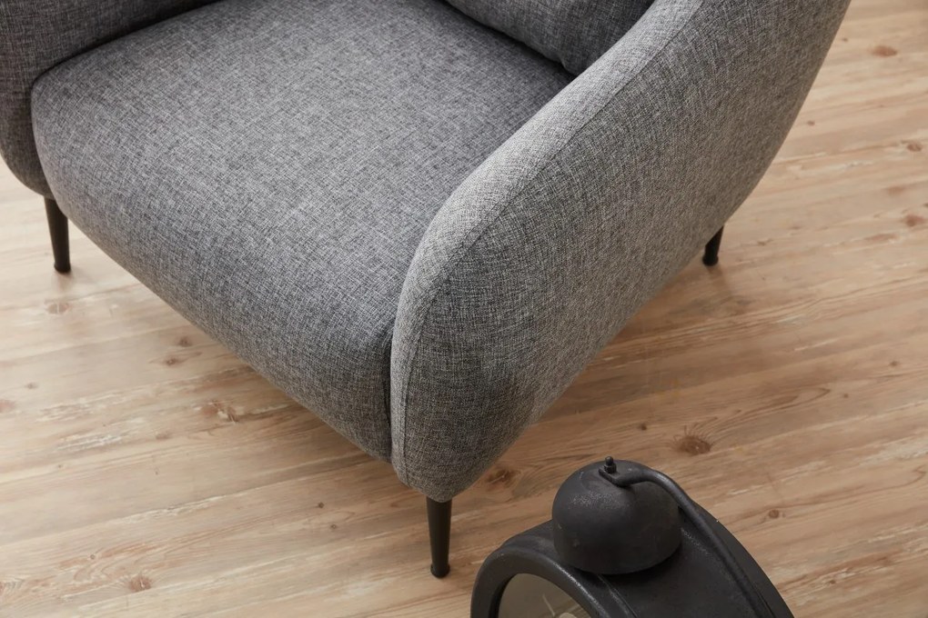Hanah Home Křeslo VENUS šedé 825BLC2746