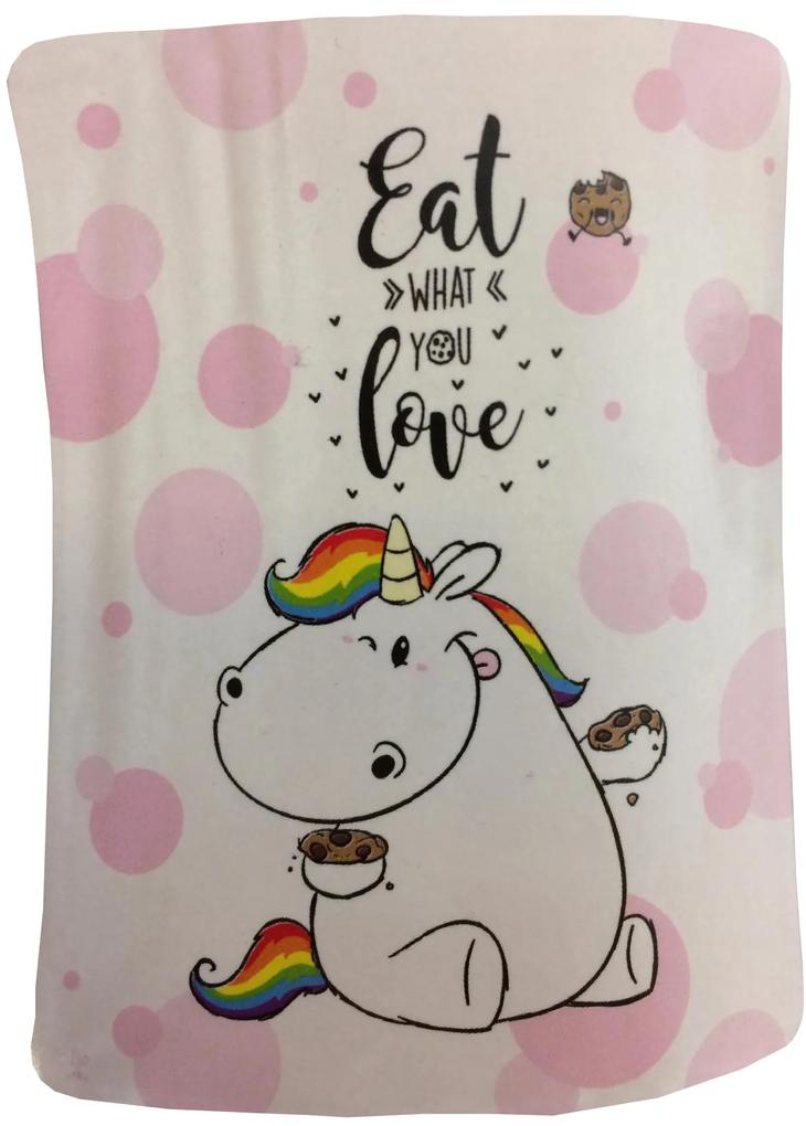 Chubby Unicorn - Deka 130 x 160 cm eat what you love | BIANO