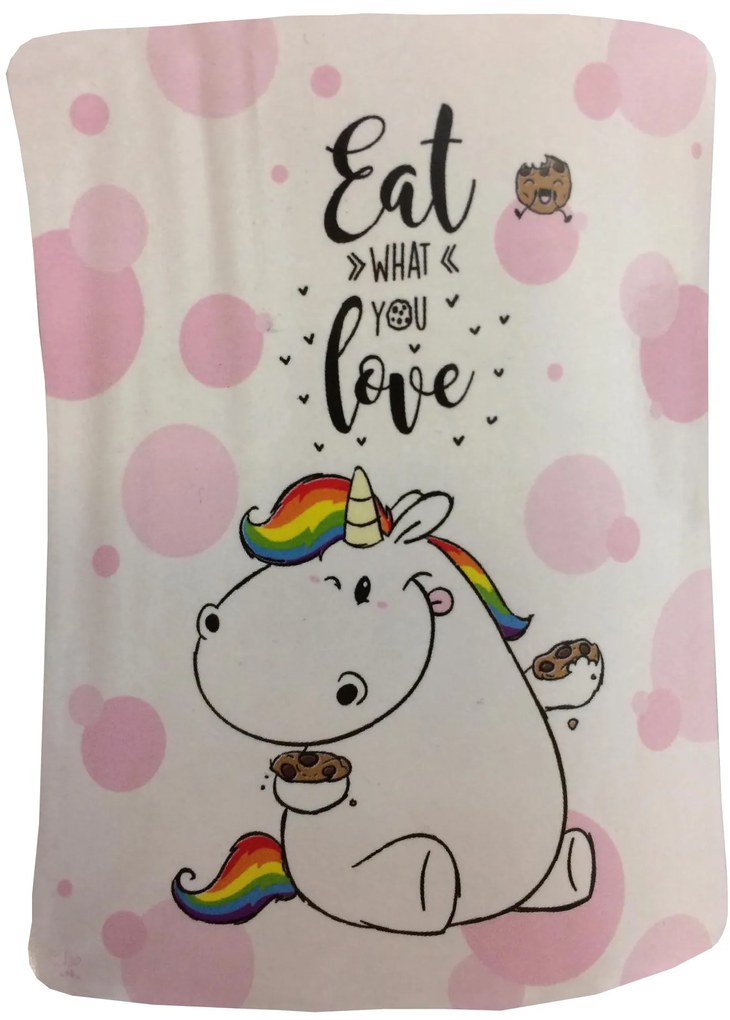 Chubby Unicorn - Deka 130 x 160 cm eat what you love