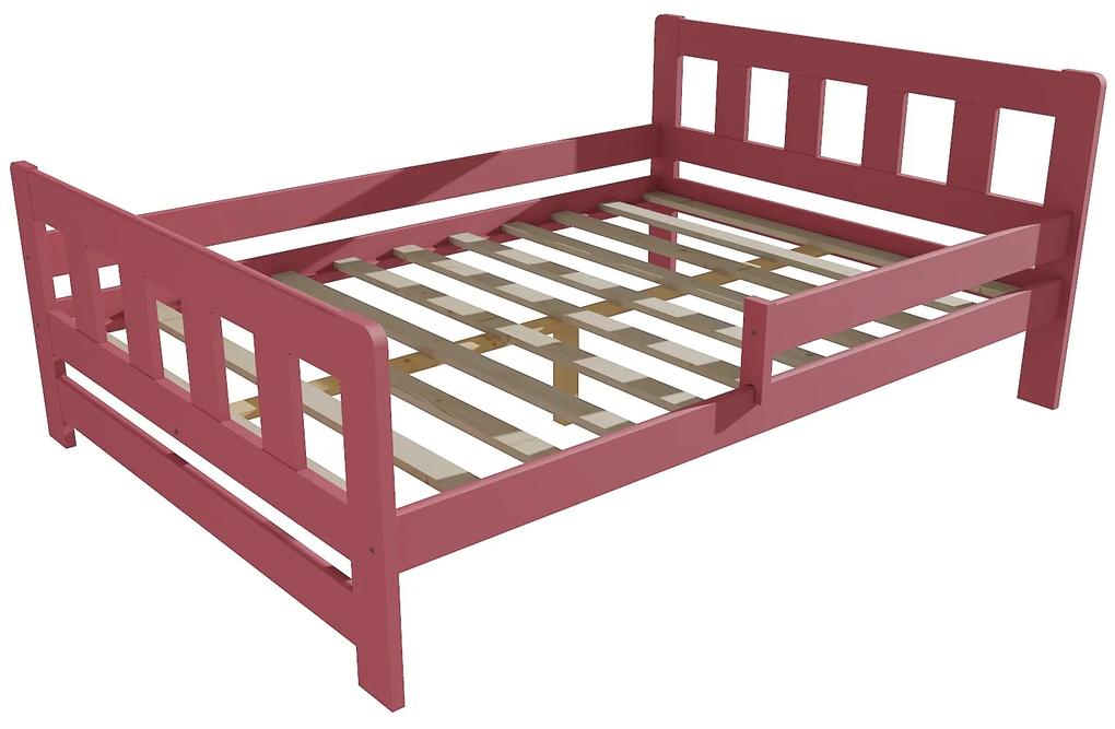 Vomaks Dětská postel se zábranou VMK010FA KIDS Rozměr: 120 x 200 cm, Barva: barva růžová
