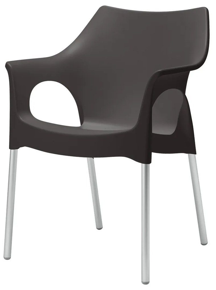 SCAB - Židle OLA - antracitová/hliník