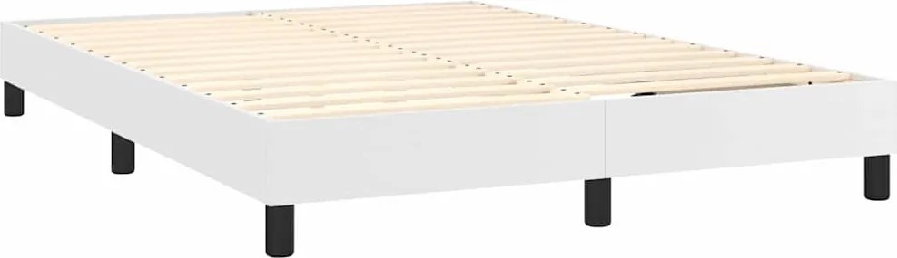 Rám postele s boxspringem bílá 140 x 190 cm umělá kůže 3120695