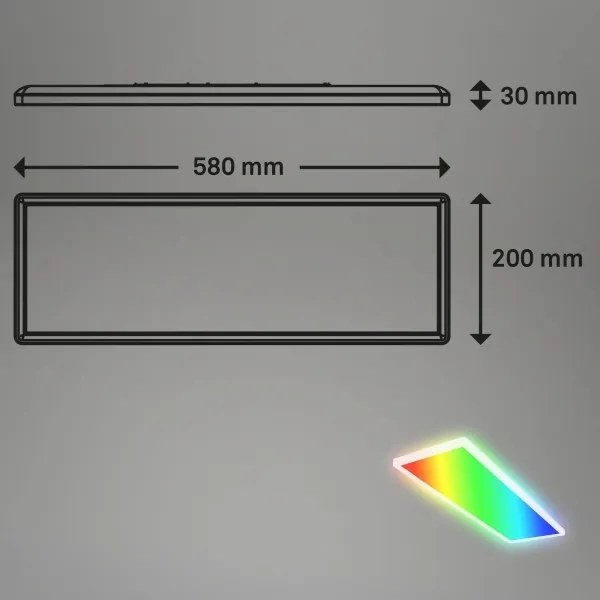 Briloner 7404-016 - LED RGBW Stm.  přisazený panel LED/22W/230V 4000K + DO