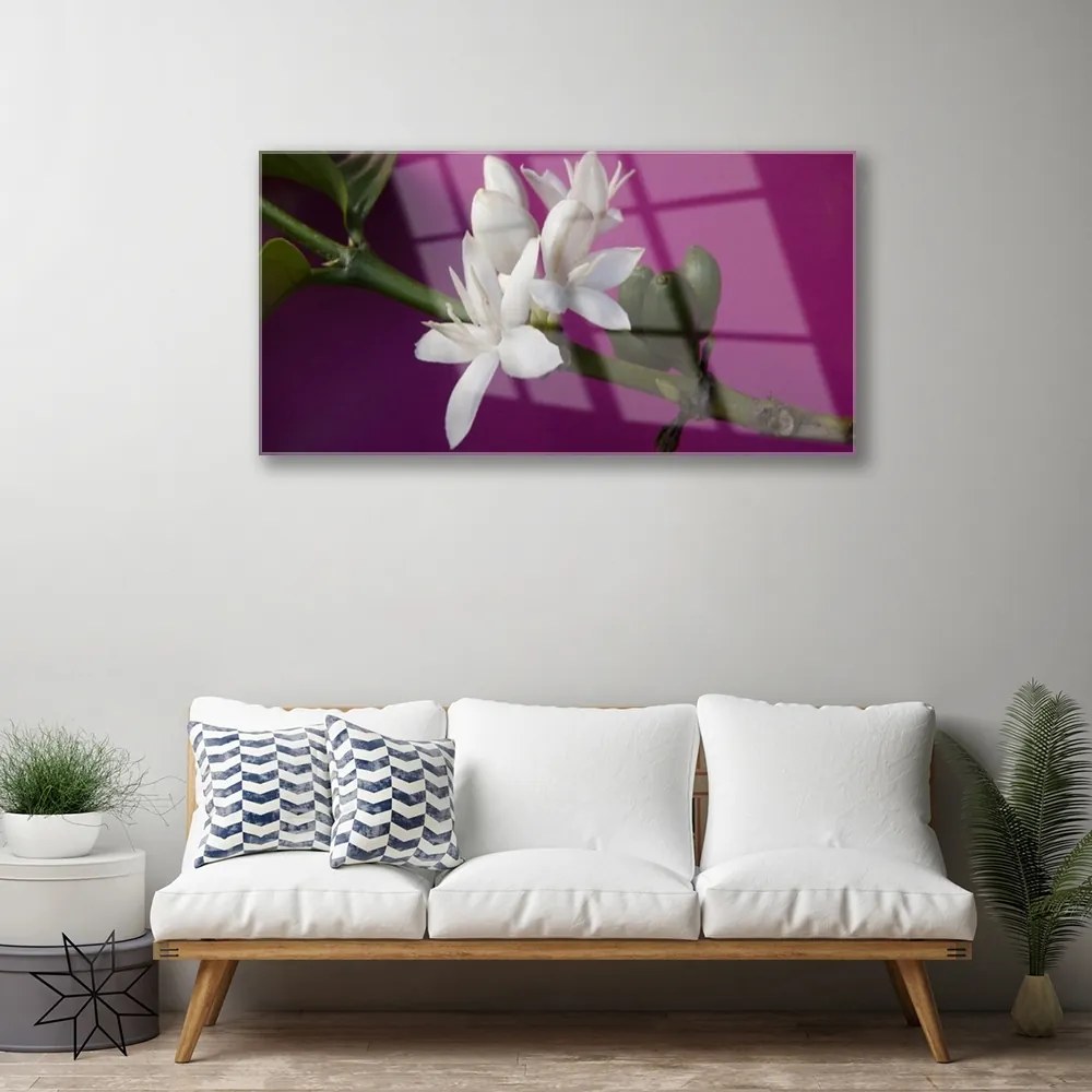 Obraz na skle Květiny Úhonky Příroda 120x60 cm