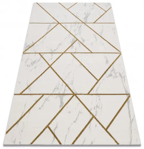 Dywany Łuszczów, Kusový koberec Emerald geometric 1012 cream and gold, 180x270, bílá, kancelář