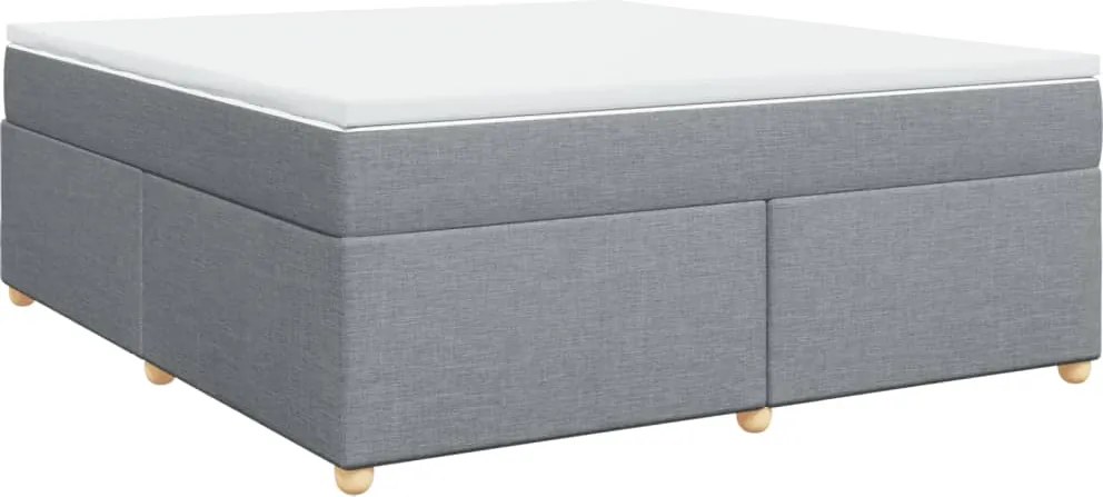 Box spring postel s matrací světle šedá 180 x 200 cm textil 3285394