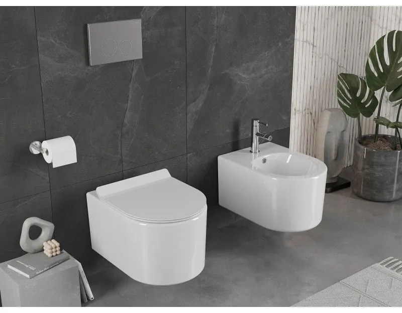 Mexen Sofia Rimless závěsná wc mísa se sedátkem s pomalým zavíráním, bílá - 30540100
