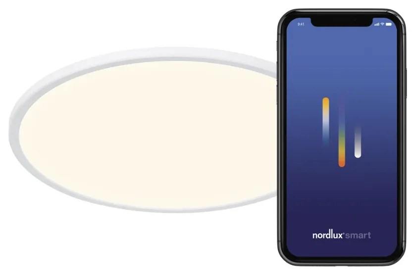 Stropní svítidlo Nordlux Oja, Ø 29,4-60 cm SMART light Barva: Bílá, Průměr: Ø 60 cm