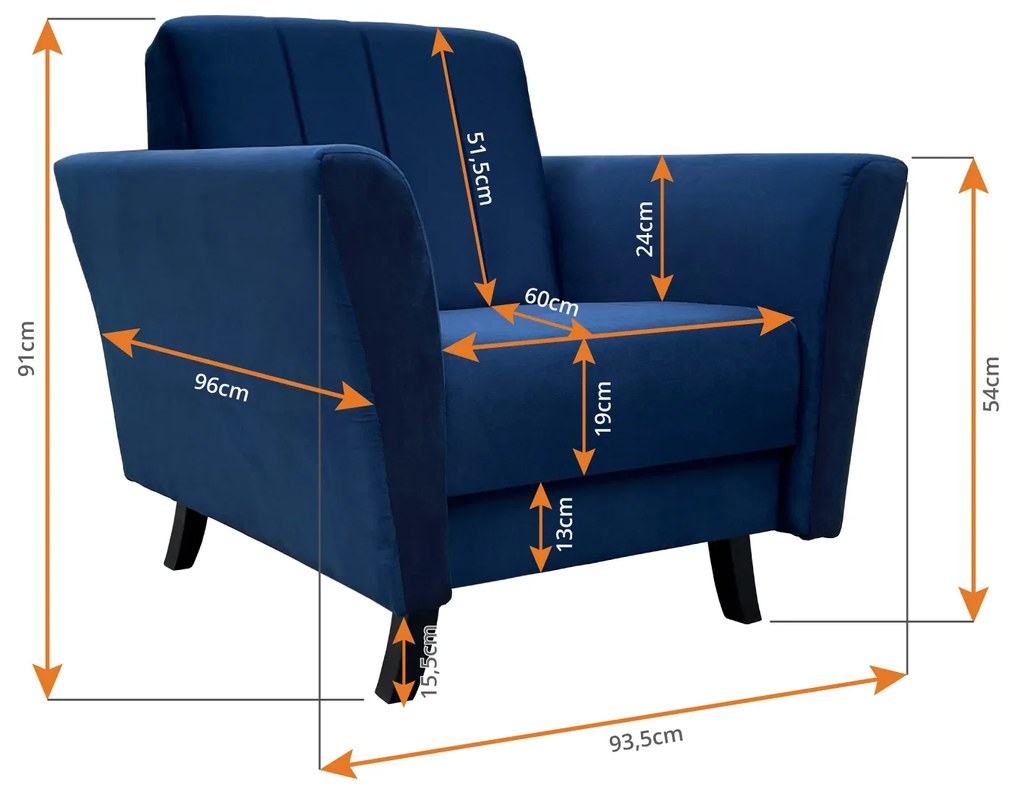 Idzczak meble Křeslo Linea Barva: Kronos 19