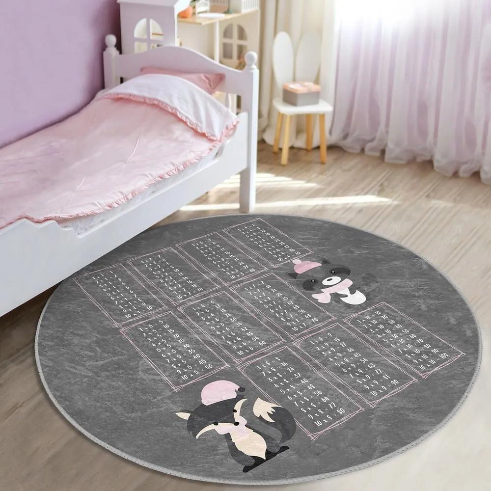 Šedý dětský koberec ø 80 cm Comfort – Mila Home