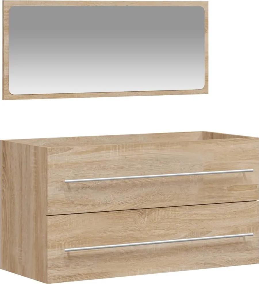 vidaXL Koupelnová skříňka se zrcadlem kompozitní dřevo [833881] Barva: Černá