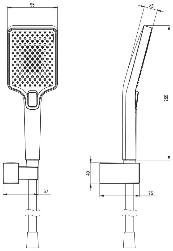 Deante Anemom, ruční sprchová souprava s pevným nástěnným držákem, zlatá lesklá, DEA-NGA_Z41K