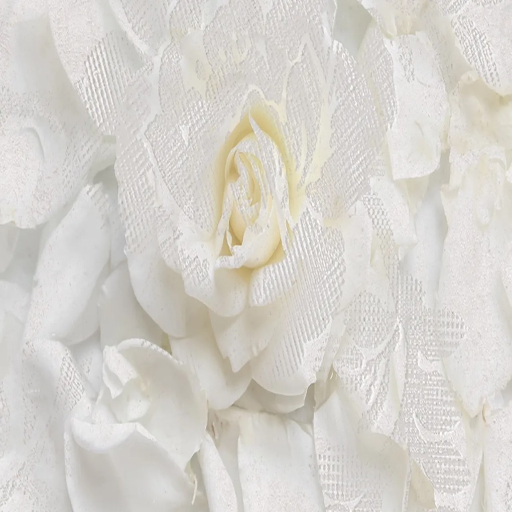 Ozdobný paraván Bílé květy Příroda - 110x170 cm, třídílný, obustranný paraván 360°