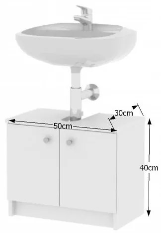 Bílá skříňka pod umyvadlo GALENA SI02