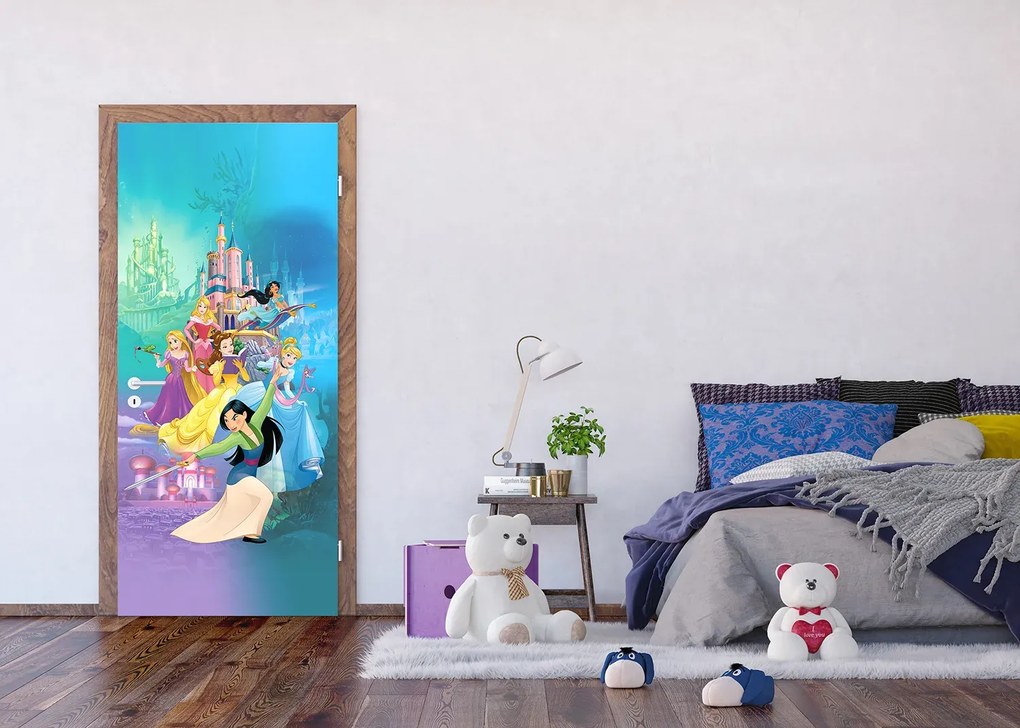 Dětská vliesová fototapeta na zed' Všechny Princezny, Disney | 90 x 202 cm | DFTDNV 5478