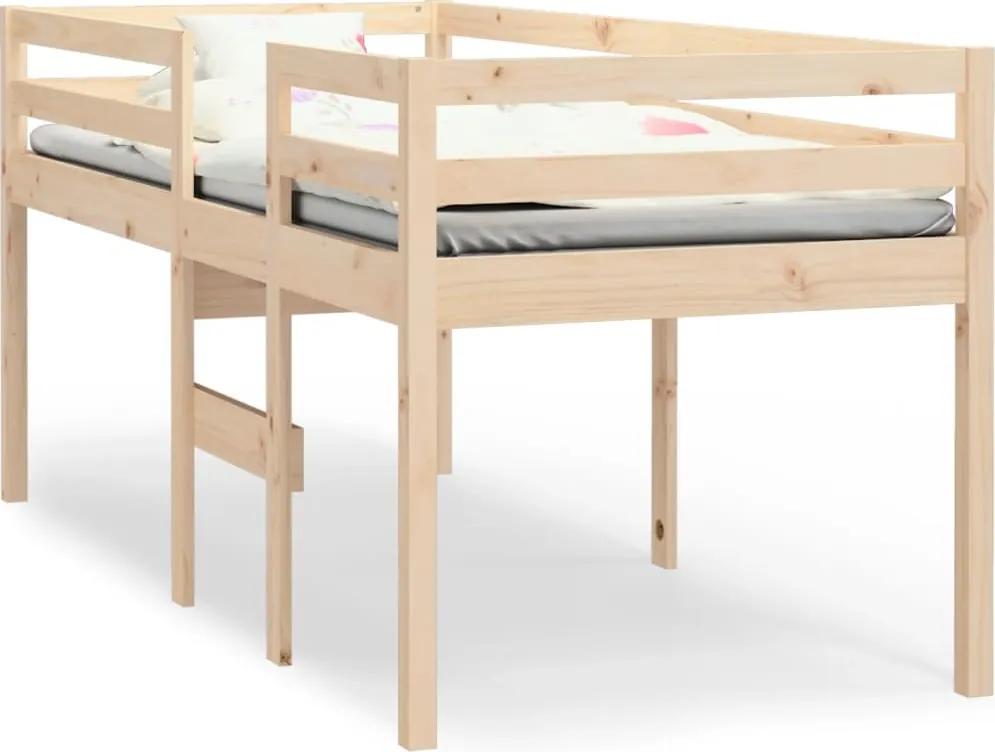 vidaXL Patrová postel 90 x 190 cm masivní borové dřevo [821618] Barva: Přírodní