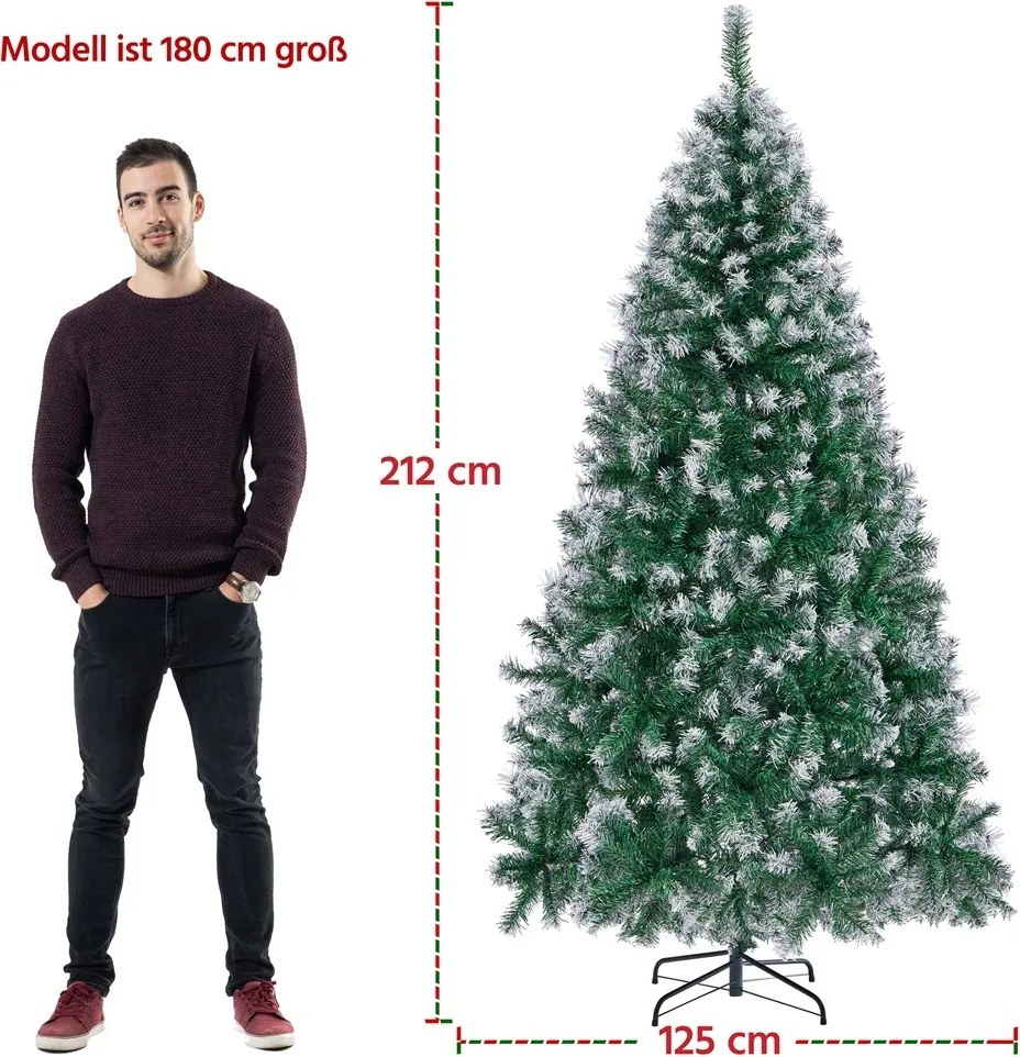 Umělý vánoční stromek Yaheetech – 212 cm (257083111755)