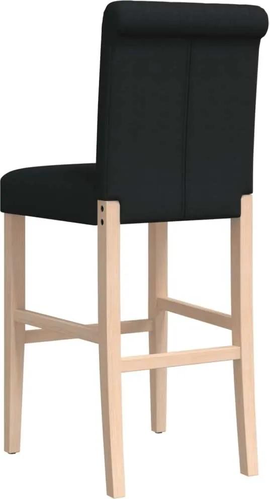 vidaXL Barové židle 2 ks masivní kaučukové dřevo a textil [4006219] Barva: Modrá