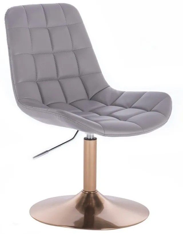LuxuryForm DESIGN Židle PARIS na zlatém talíři - šedá