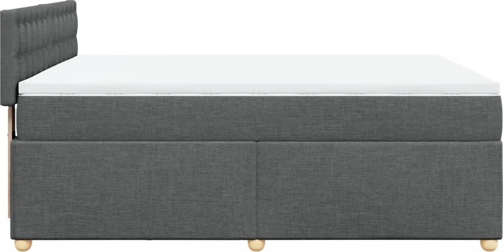 Box spring postel s matrací tmavě šedý 140 x 190 cm textil 3286690