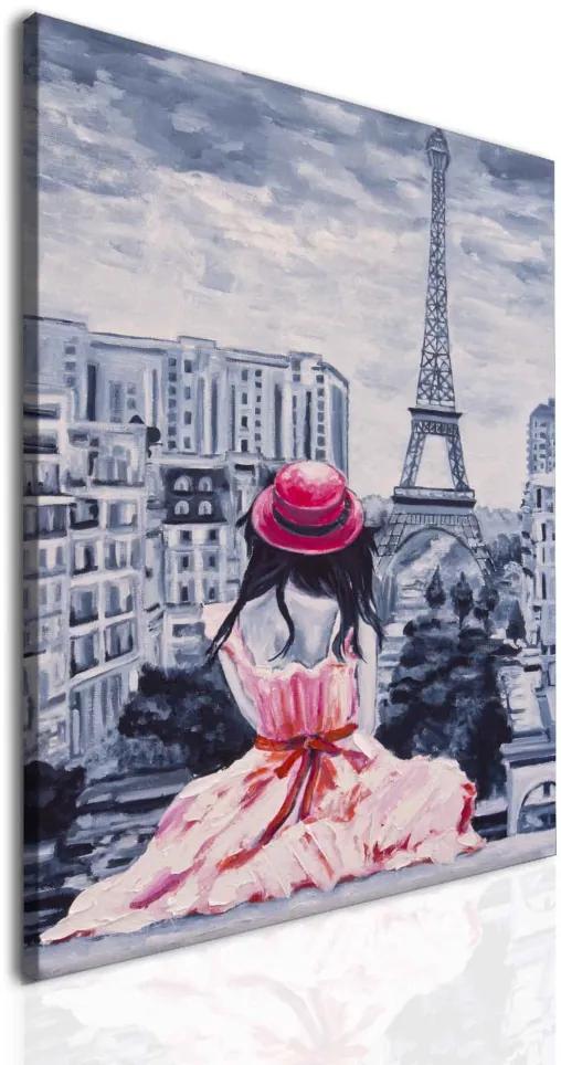 Malvis ® Obraz reprodukce Dívka v Paříži Velikost: 45x60 cm