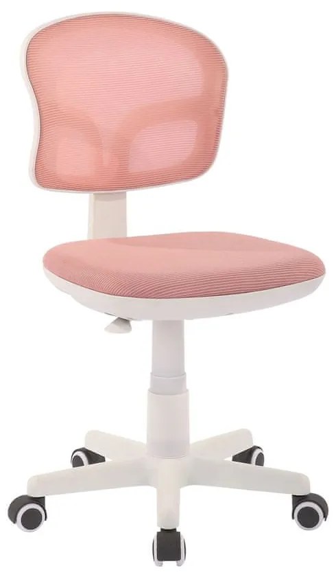 Dalenor Dětská židle Honey, textil, bílá podnož / růžová