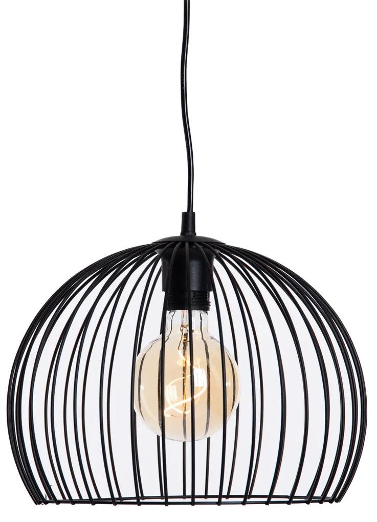 Moderní závěsná lampa černá 30 cm - Koopa