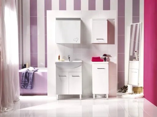Cersanit Olivia, umyvadlová skříňka 52cm, bílá lesklá, S543-003-DSM