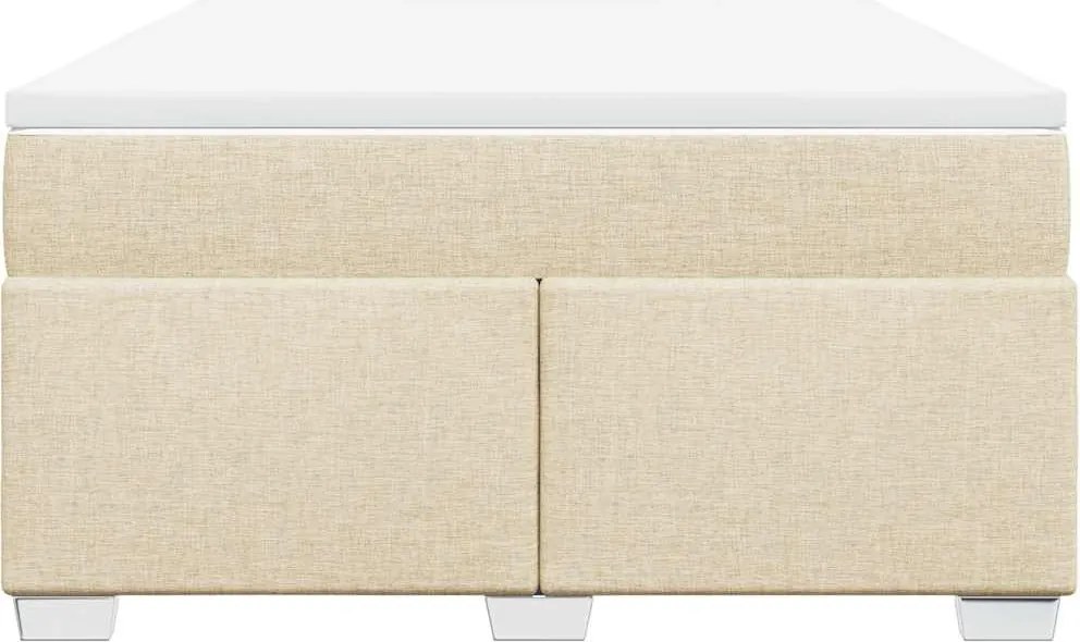 Box spring postel s matrací krémová 140x190 cm textil 3285135