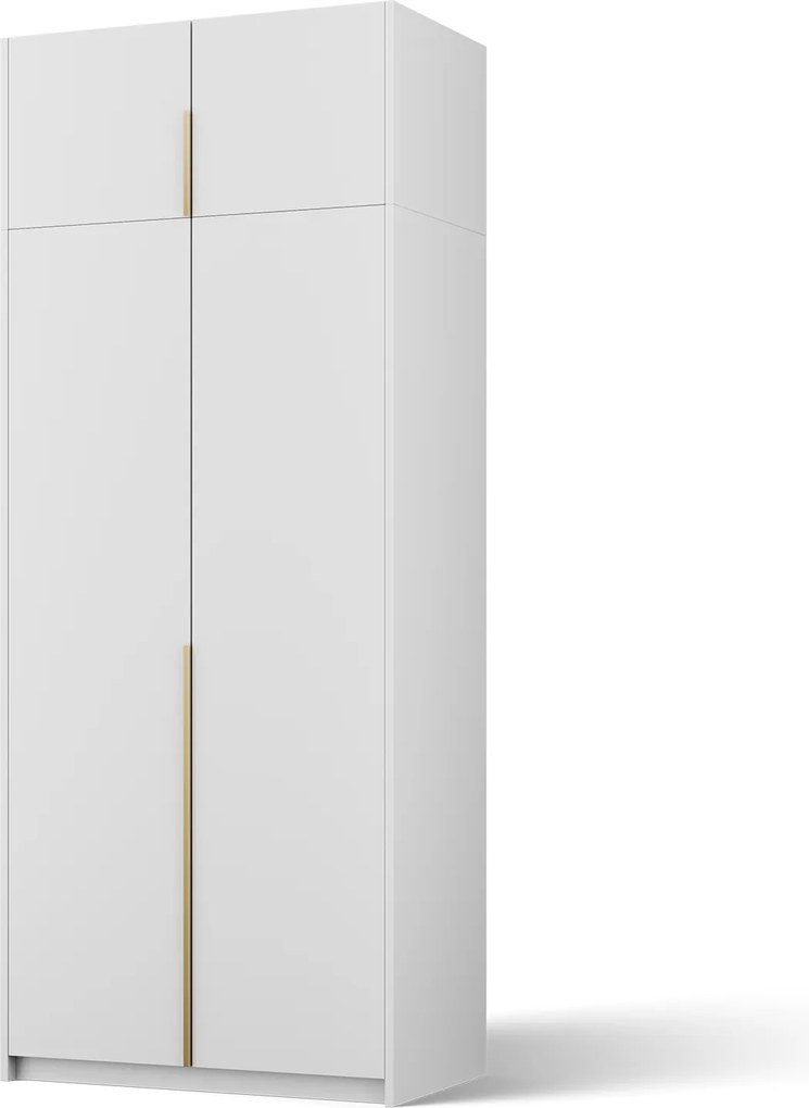 ADRK Furniture Bregma II s nástavcem Skříň s otočnými dveřmi ADRK-W-BREG-100-WG