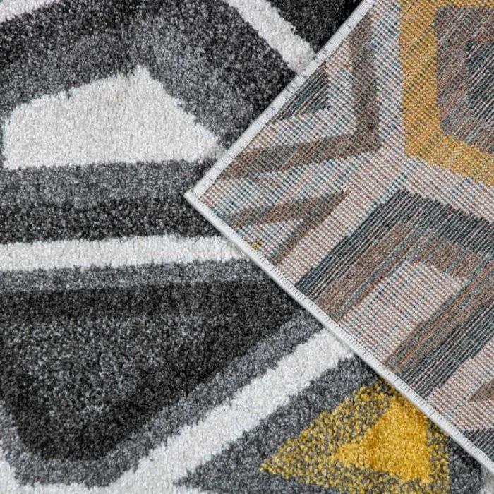 Vopi | Kusový koberec Walton 5797A bílo-žlutý - 190 x 280 cm