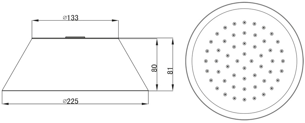 Sapho, Hlavová sprcha, průměr 200mm, chrom, MH032