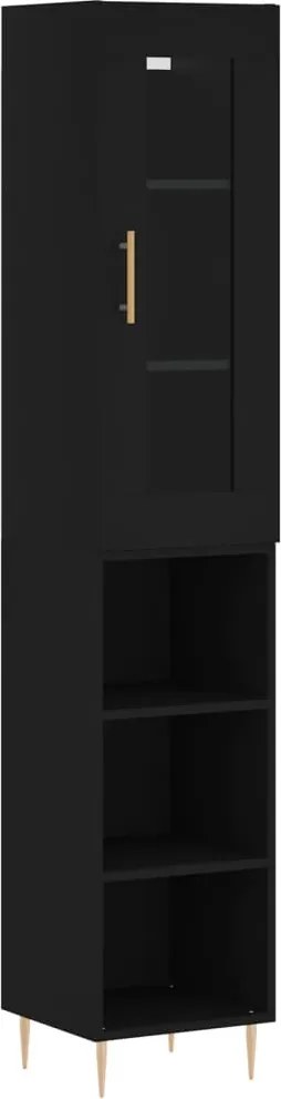 vidaXL Skříň highboard 34,5 x 34 x 180 cm kompozitní dřevo [3199354] Barva: kouřový dub