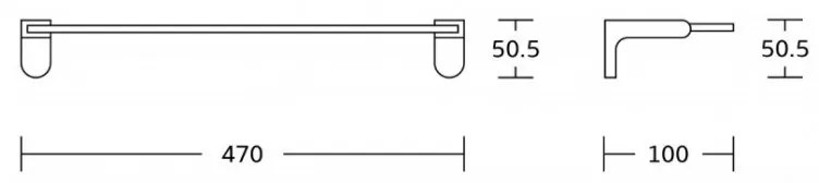 Skleněná police MEXEN LEA 47 cm