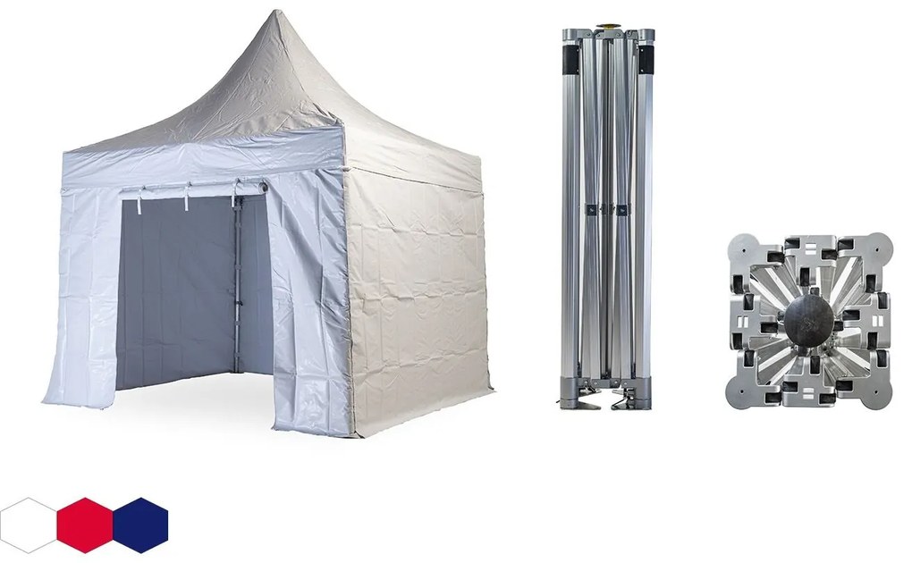 NŮŽKOVÝ PARTY STAN 3x3 m TENTino BIG HEXAGON PVC EXTREME Barva: 1A - BÍLÁ