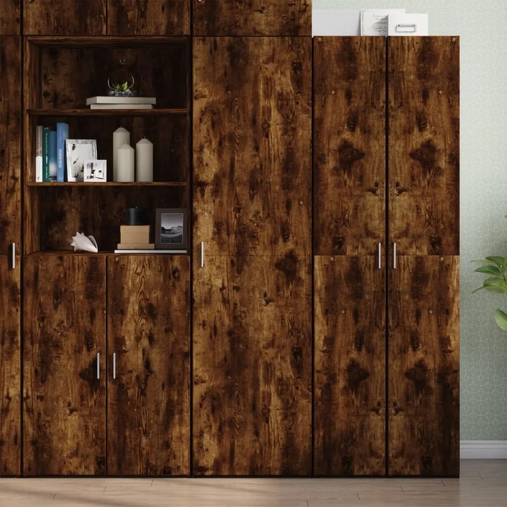 Skříň highboard kouřový dub 50 x 42,5 x 185 cm kompozitní dřevo 3281417